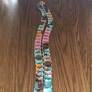 Accessories | Belt Of Satin Cloth Woven Through Metal Rings | Poshmark